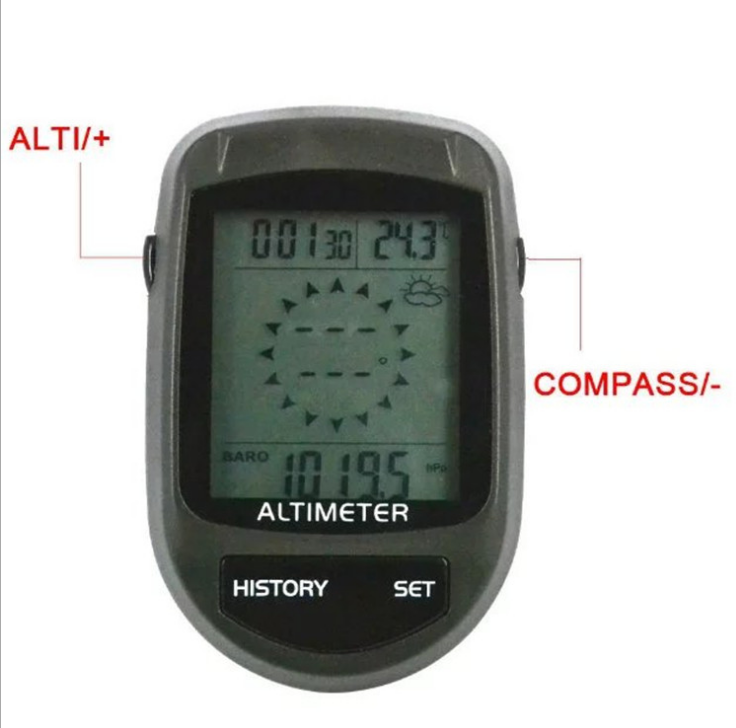 NEW Digital 8 in 1 LCD Electronic Compass Altimeter Barometer Thermometer Clock | eBay