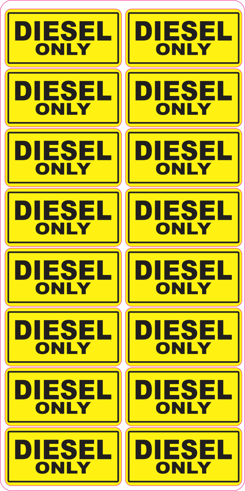 16 x Diesel 2 Stoke Unleaded 4 Fuel Petrol Jerry Can Cans Stickers ...
