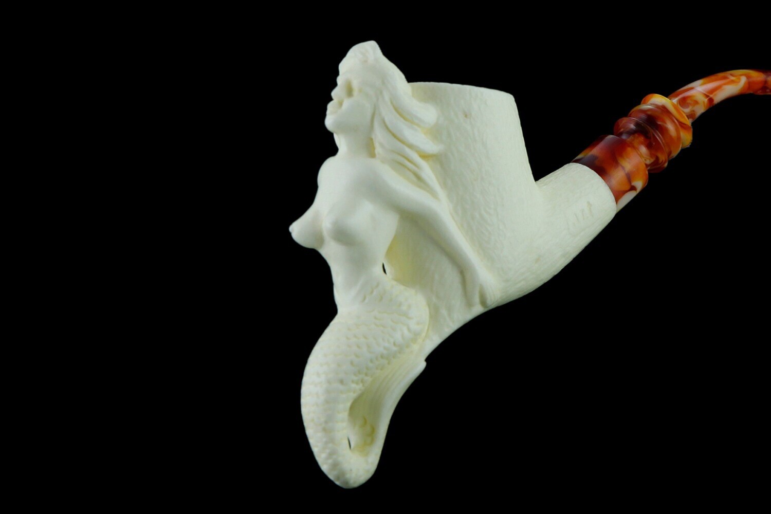 Mermaid Smoking Pipe Block Meerschaum-NEW Handmade Custom Made Fitted ...