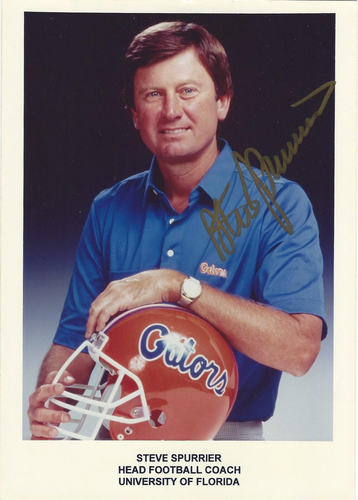 Steve Spurrier-Signed 5 X 7 in Gold Sharpie | eBay