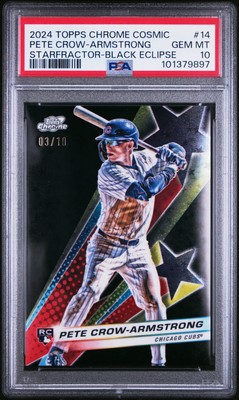2024 TOPPS CHROME COSMIC STARFRACTOR #14 PETE CROW-ARMSTRONG 3/10 PSA ...