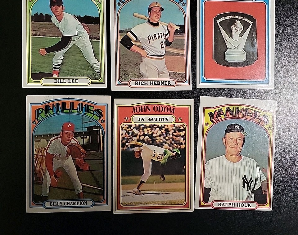 1972 Topps Baseball Cards - 9 High Numbers - W/ John Odom and Ralph ...