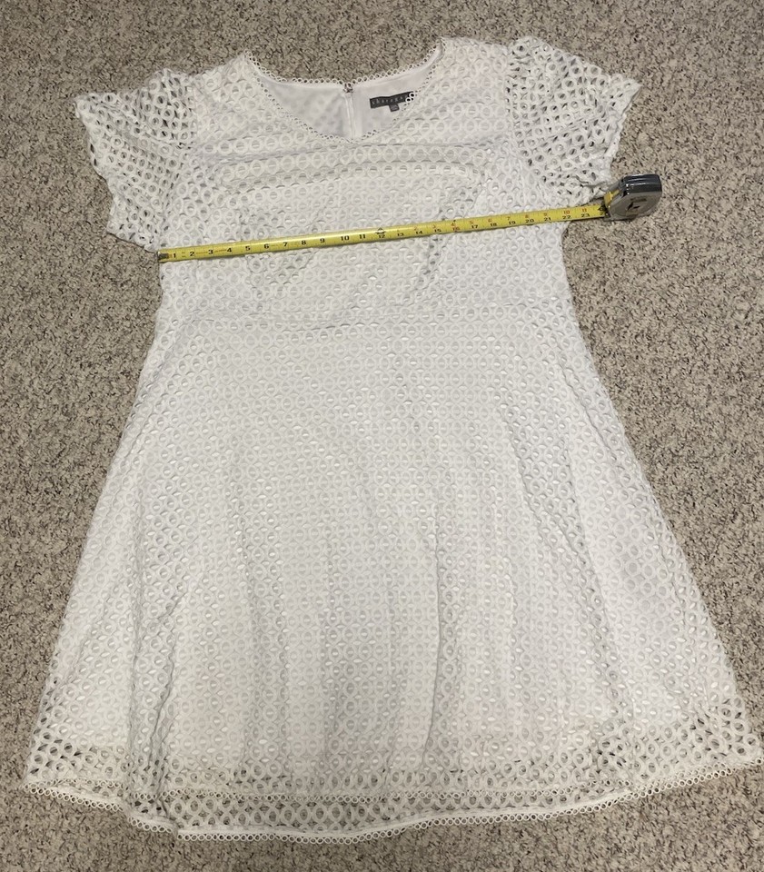 Sharagano Woman plus size 20W bright white lace dress wedding shower | eBay