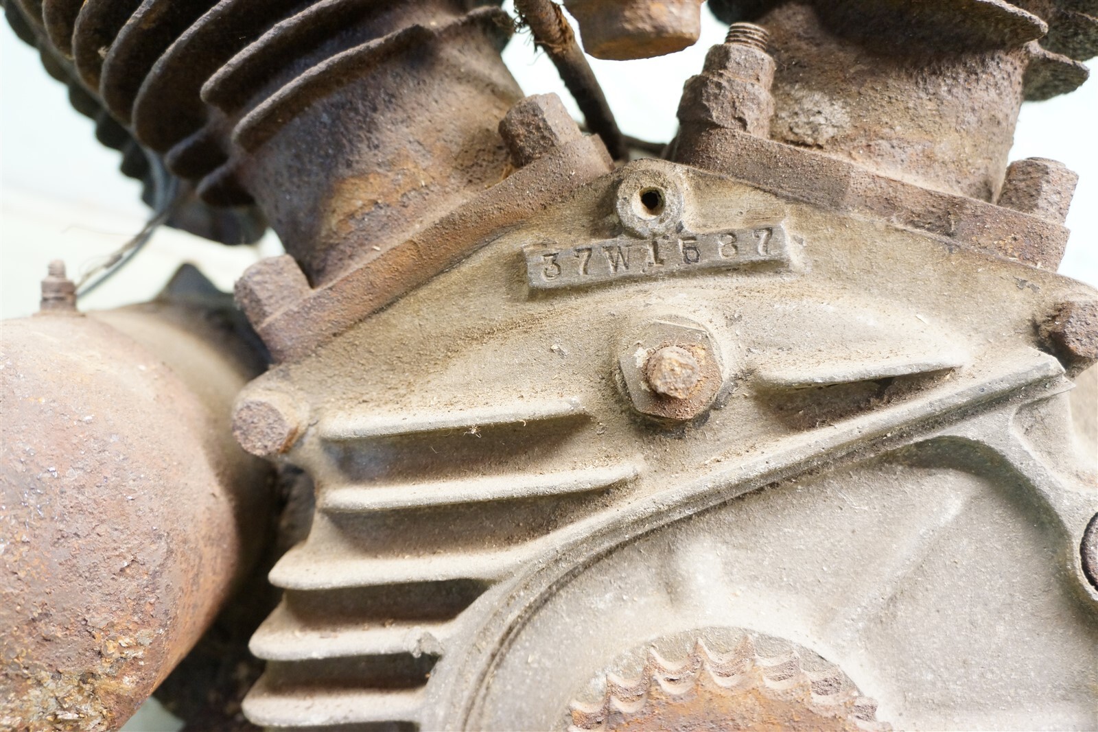 1937 Harley WL WLA Panhead Knucklehead Flathead Servicar G Engine *2516B | eBay