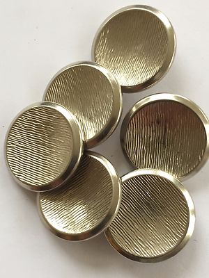 Vintage Buttons - 6 Brushed Silver Color Shank Buttons | eBay