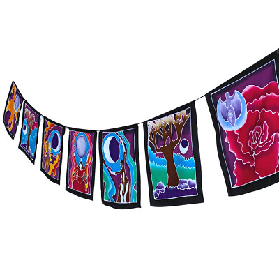 Divine Feminine Prayer Flag Wall art Wiccan Crone Moon Goddess Bali ...