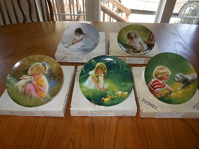 Collector Plates-Donald Zoland - CHILDREN AND PETS -FIVE PLATES | eBay
