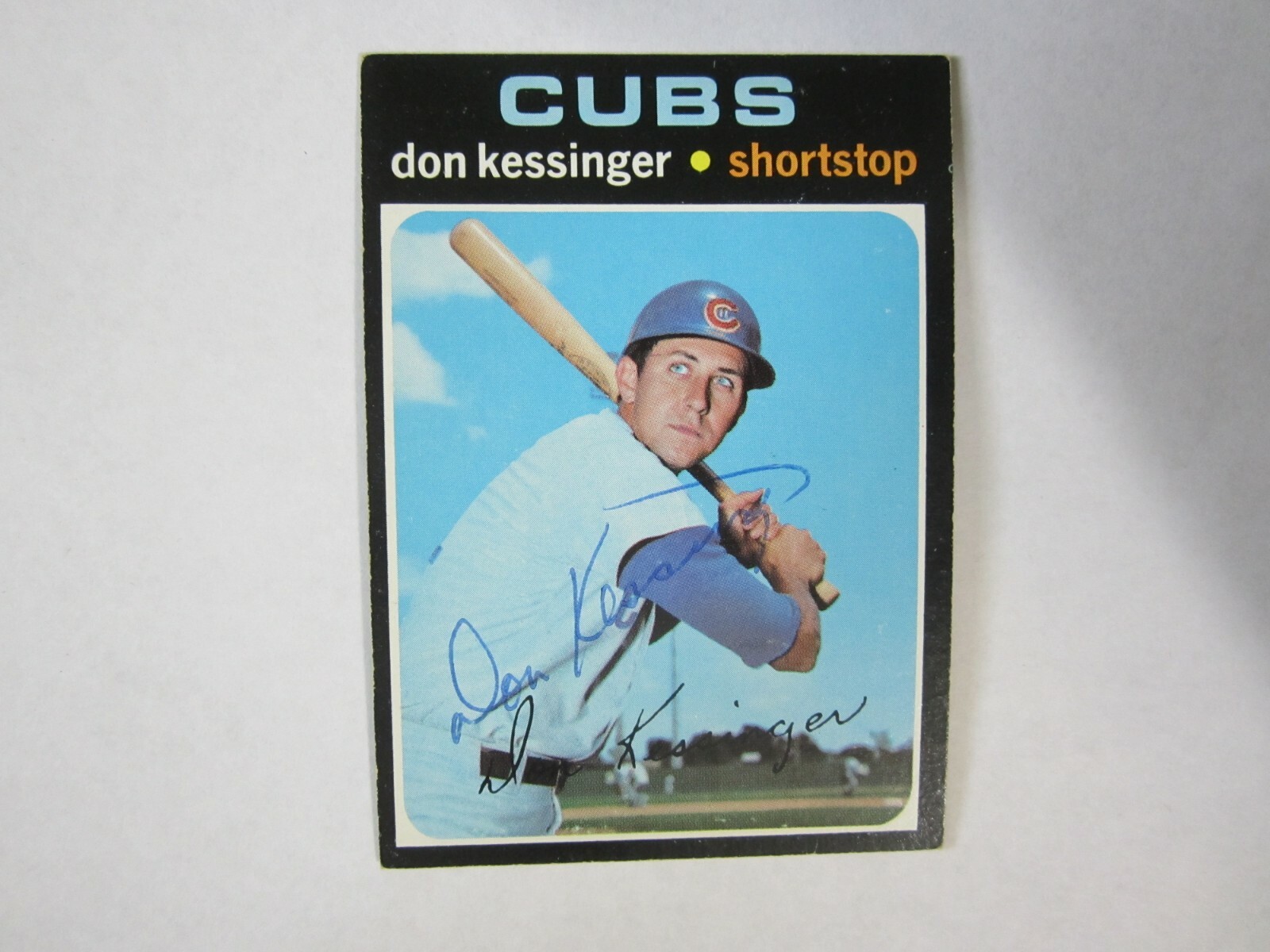 1971 Topps # 455 Don Kessinger Autograph / Signed Card Chicago Cubs (C4 ...