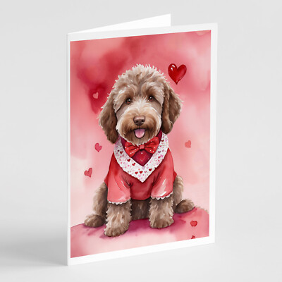 Labradoodle My Valentine Greeting Cards and Envelopes Pack of 8 ...
