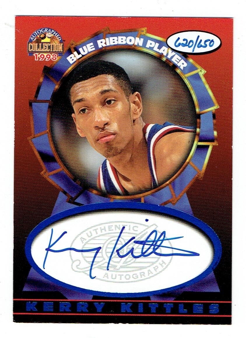 Kerry Kittles1997-98 Score Board Autographed Collection Blue Ribbon ...