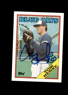 Tom Henke 1988 Topps Blue Jays authentic autographed card | eBay