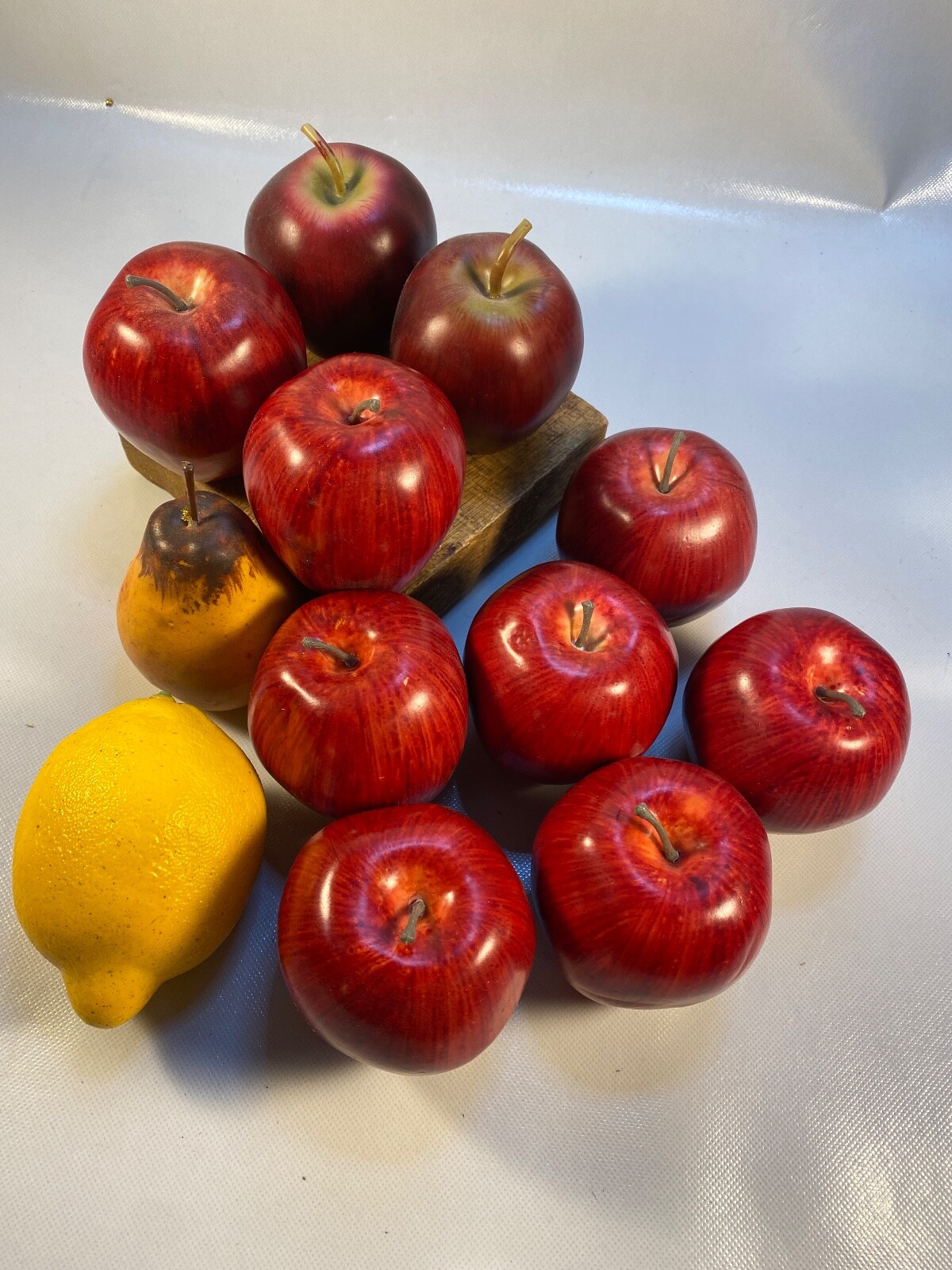 Vintage Fruit: Apple Pear Lemon Faux Food Display, Two Different Types ...
