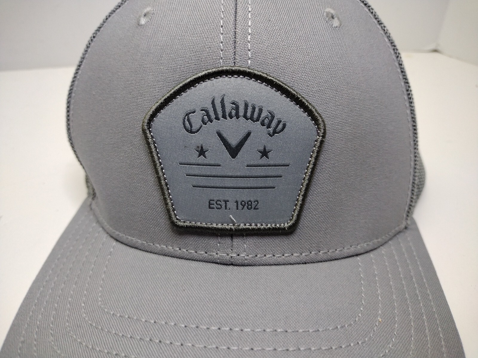 Callaway Xspann CG Trucker Snapback Mesh Back Gray Hat Golf Cap Patch ...