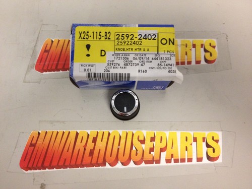 2008-2015 EXPRESS VAN SAVANNA A/C HEATER CONTROL KNOB 84141127 84793085 ...