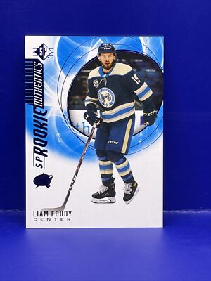2020-21 SP Rookie Authentics Blue Liam Foudy RC #105 Blue Jackets | eBay