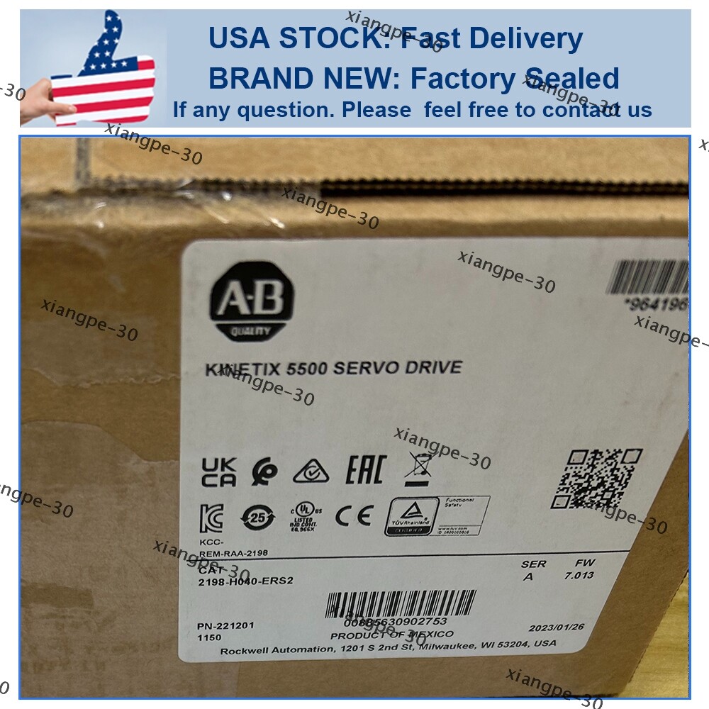 Factory Sealed Allen-Bradley 2198-H040-ERS2 Kinetix 5500 SERVO DRIVE AB ...