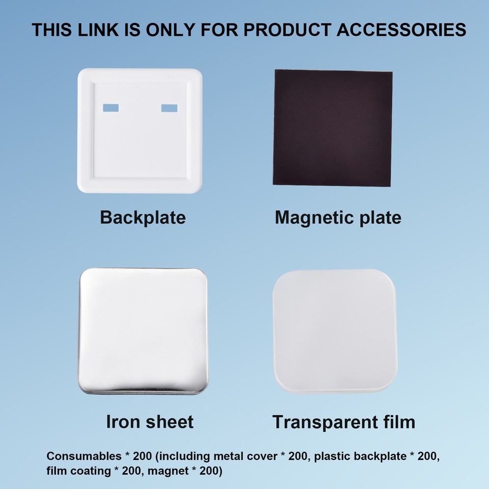 50mm 2inch Square Fridge Magnet Making Machine Kit + 100 Sets Magnet ...