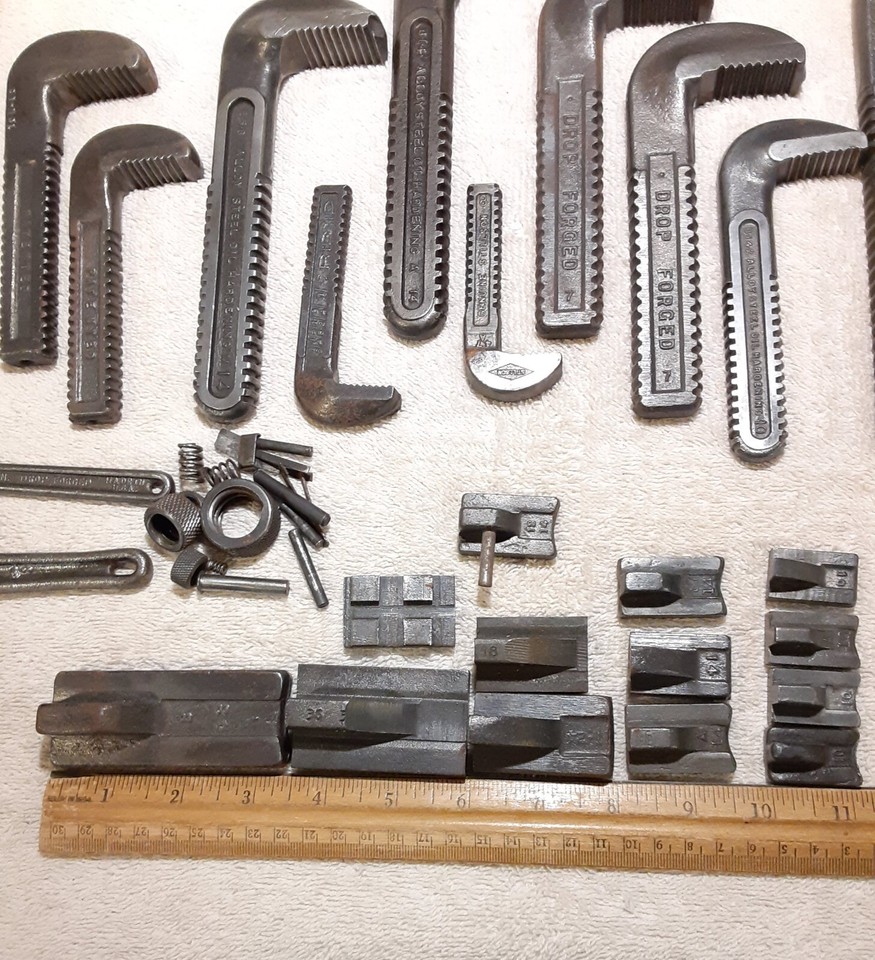 Mixed Lot Pipe Wrench Parts Jaw Heel Jaw RIDGID TRIMO PROTO USHCO ...