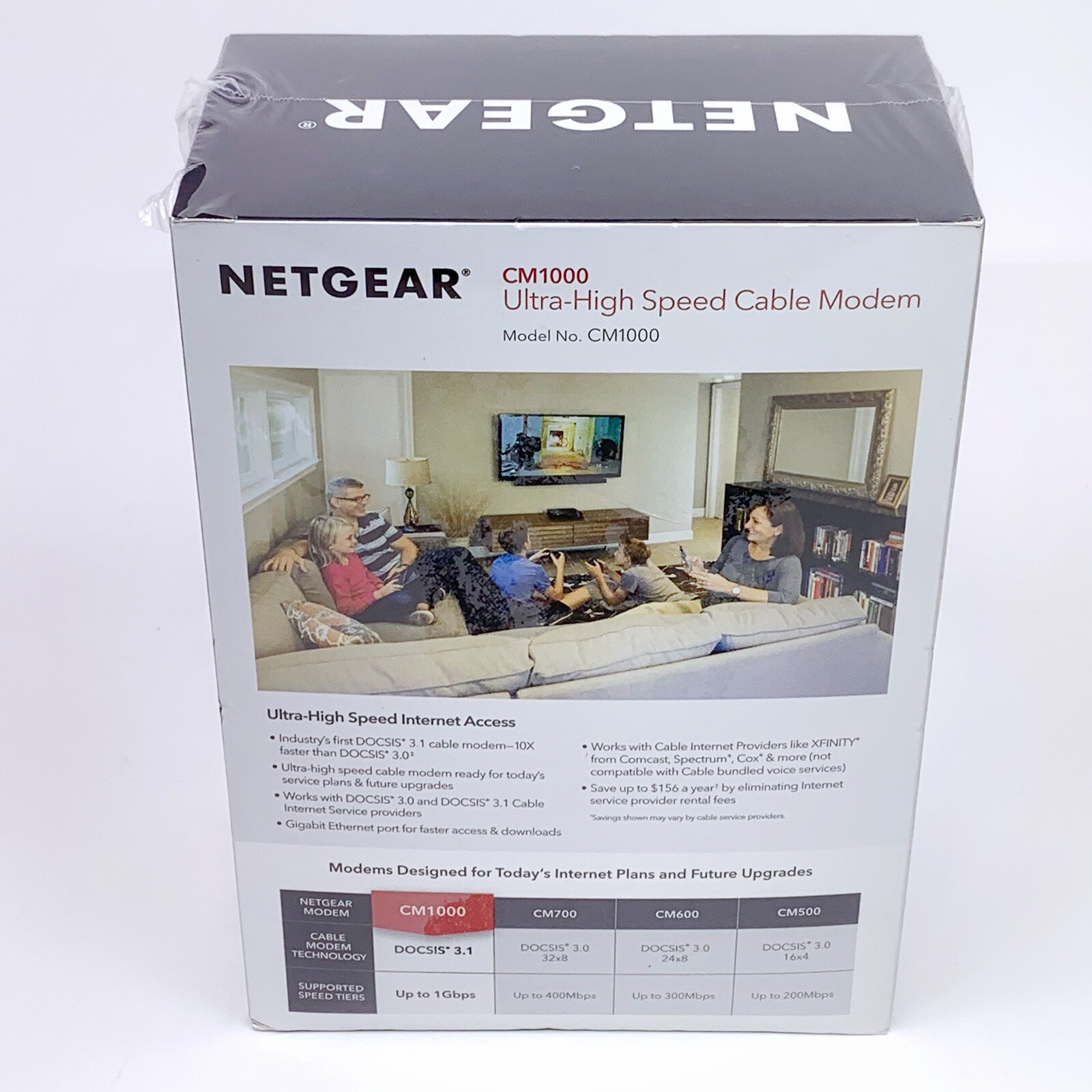 NETGEAR CM1000 Wired-Ethernet (RJ-45) Cable - CM1000100NAS (Black) for ...