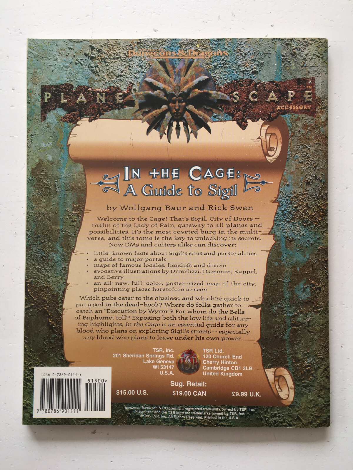 AD&D Planescape In The Cage A Guide to Sigil with Map - TSR 2619 | eBay