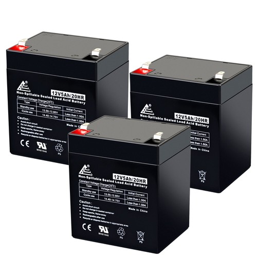 3pk: Rechargeable 12V 5AH Battery Replaces Liftmaster 485LM Evercharge ...