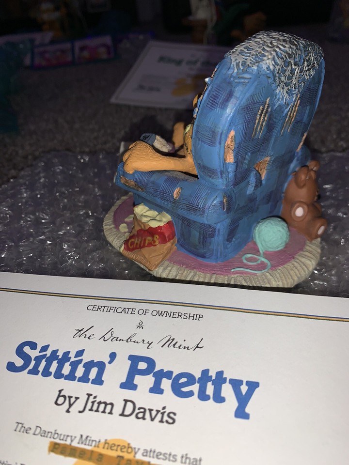Garfield “Sitting Pretty” Vintage Danbury Mint Jim Davis Figurine 1993 ...