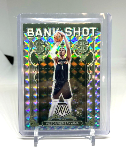 2023-2024 Panini Mosaic VICTOR WEMBANYAMA Bank shot Prizm RC SPURS #17 ...