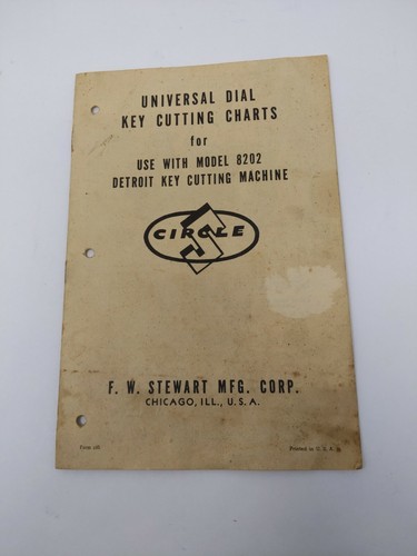 Vintage Universal Dial Key Cutting Charts Booklet | eBay