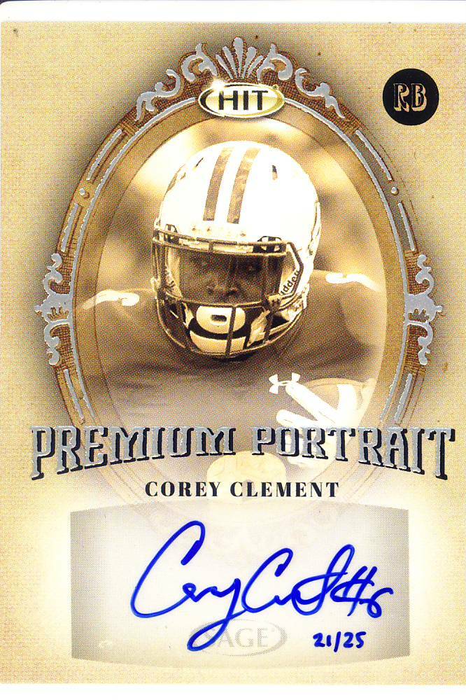corey clement rc rookie draft auto autograph wisconsin badgers college ...
