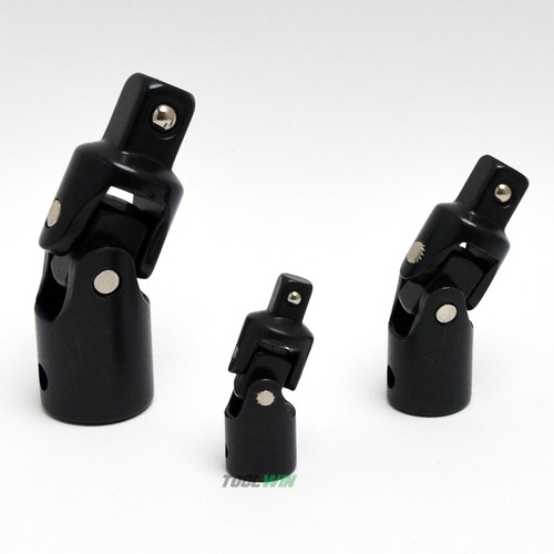 Premium Impact Socket Swivel Universal Joint 3 pc Set 1/2" 3/8" 1/4 ...