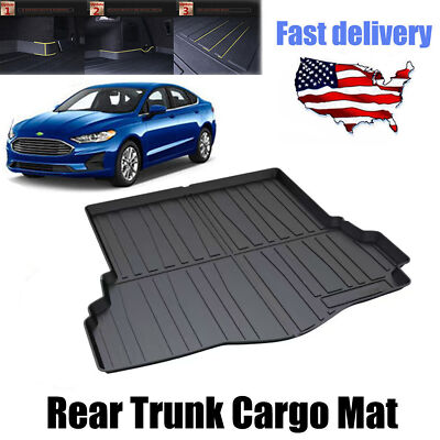 Trunk Floor Mat Heavy Duty Non-Slip Liner for 2013-2020 Ford Fusion Gas ...