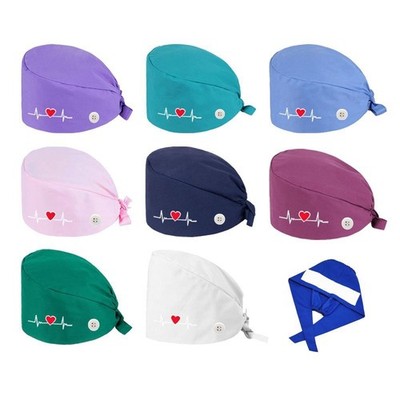 Cotton Doctor Work Hats Embroidered Lab Nursing Scrubs Cap Operating ...