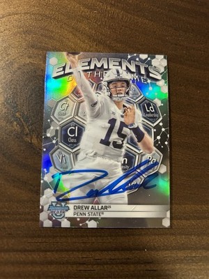 Drew Allar Autographed Signed Card 2023 BOWMAN U BEST Elements PENN ...