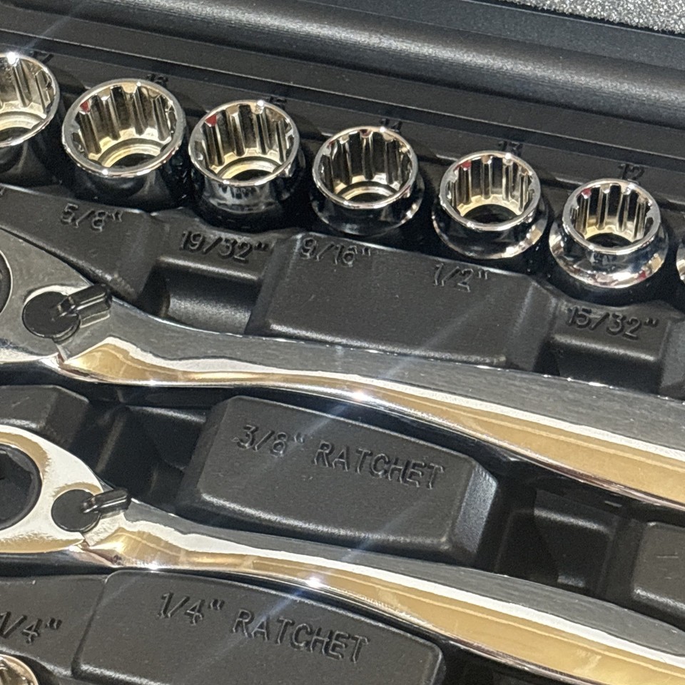 Kimball Midwest SAE & Metric Pass Thru Socket Set Spline Multi Drive 84 ...