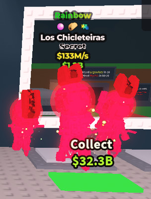 Steal a Brainrot SAB Secret - Los Chicleteiras + Rainbow, 3 Buffs 133M ...