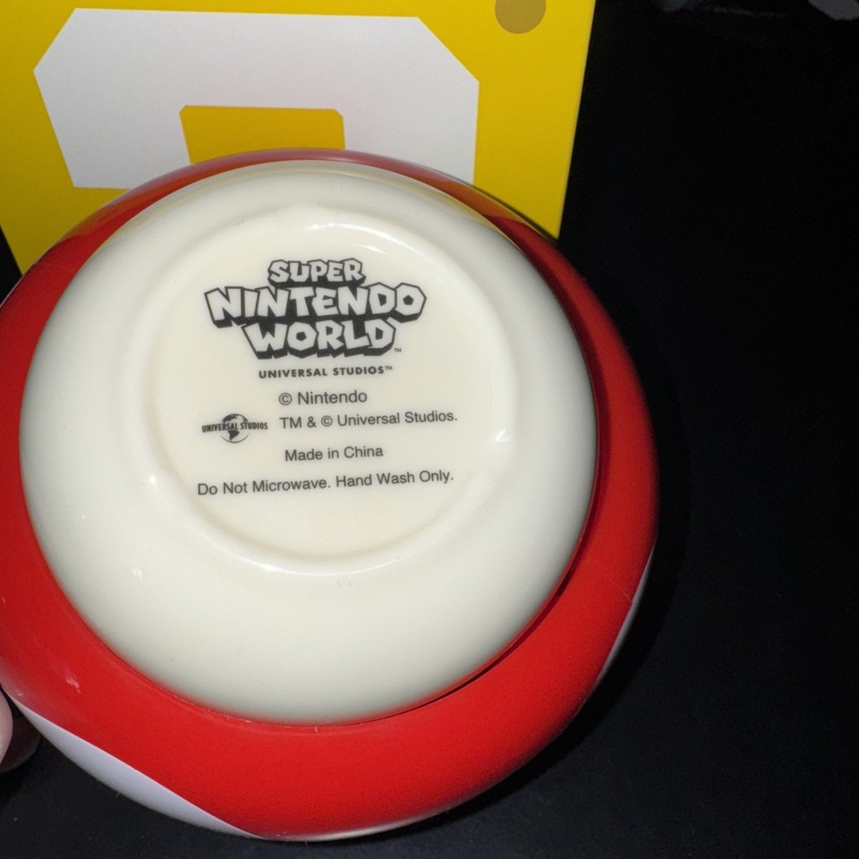 Super Nintendo World Toadstool Cafe Mario Toad Mushroom Soup Bowl with ...