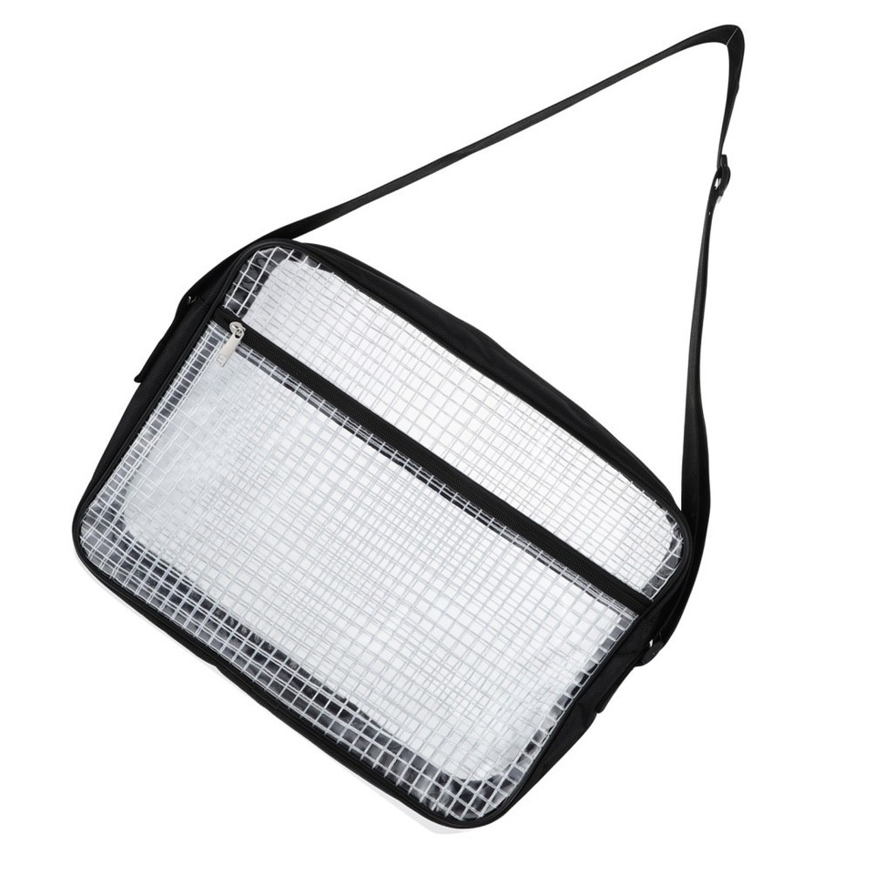 Cross Body Bag Transparent PVC Grid Bag Shoulder Pouch Anti-static ...