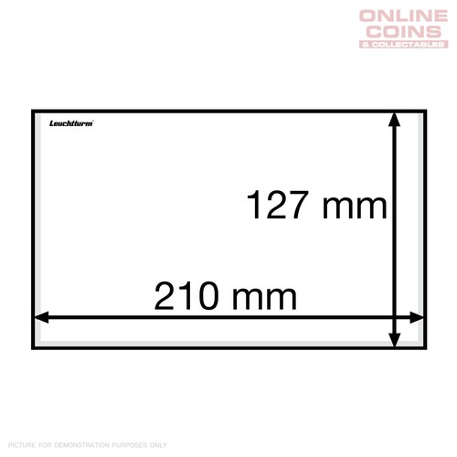 Lighthouse Basic Bank Note Sleeves 212mm x 131mm - ARCHIVAL SAFE - 50 ...