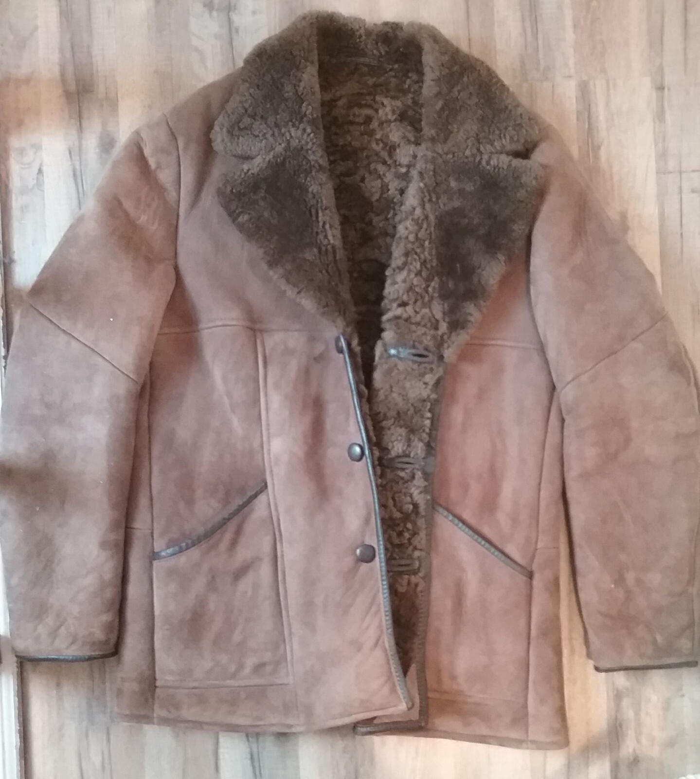 Men’s Dark Brown Knight Tailors Ltd Sheepskin Coat Fu… - Gem