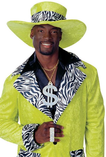 Pimp Daddy Dollar Sign $ Necklace Gangster Bling Costume | eBay