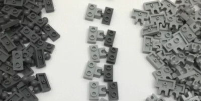 5x LEGO 14417 14704 - Grey 1x2 Plates With Middle Ball Joint & Ball Cup ...