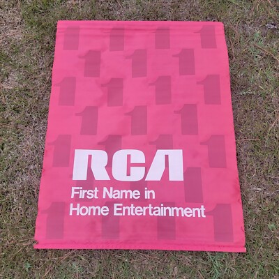 Vintage Union Made RCA Banner Store Display Advertising Piece Hollywood ...