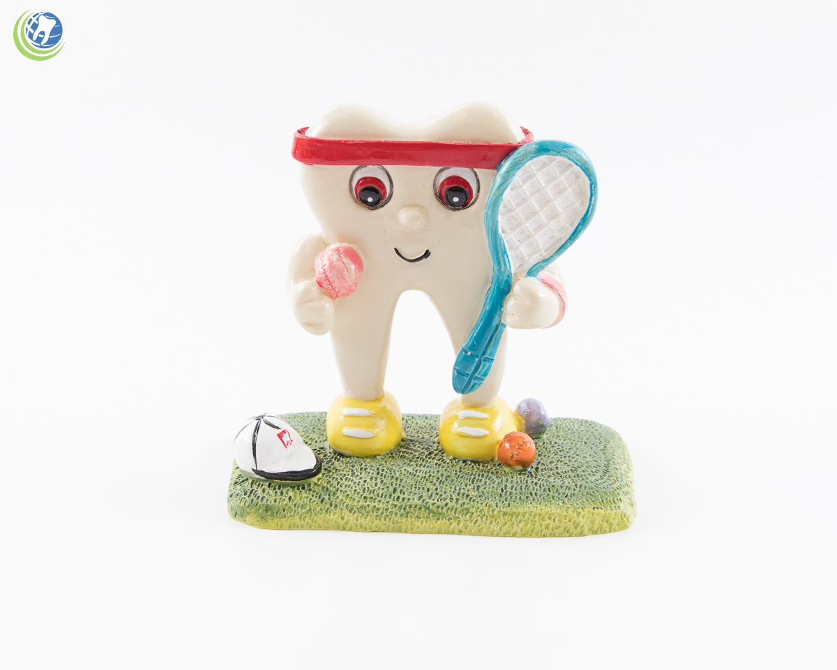 Dental Office Decorative Figurine Tooth Molar Tennis Player Gift ...