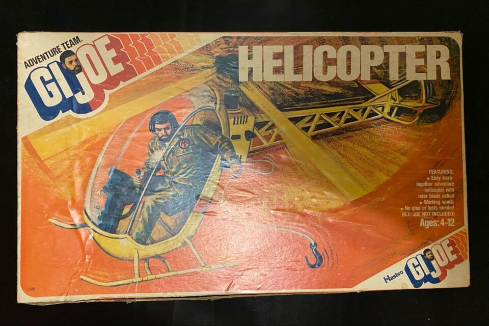 GI JOE YELLOW HELICOPTER WITH RARE ORIGINAL BOX VINTAGE 1975 | eBay