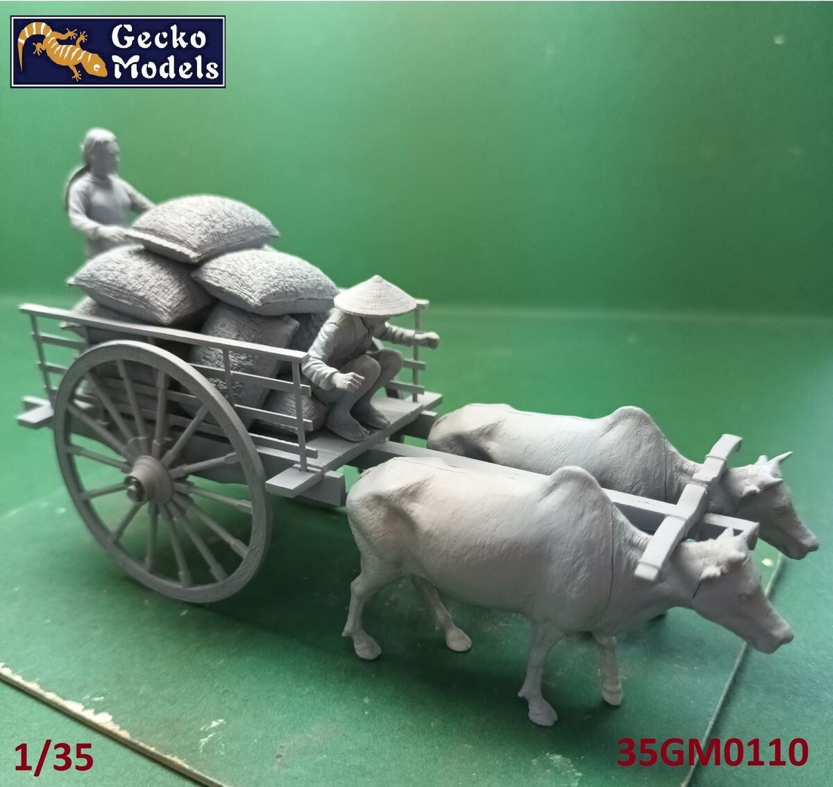 Gecko Models 35GM0110 1/35 60's - 70's Vietnamese Farmer Cattle Cart ...