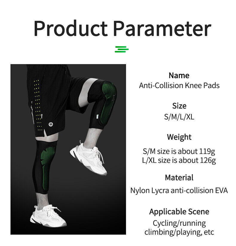 Rockbros Bicycle Cycling Crash Knee Pads Sport Breathable Long Leg ...