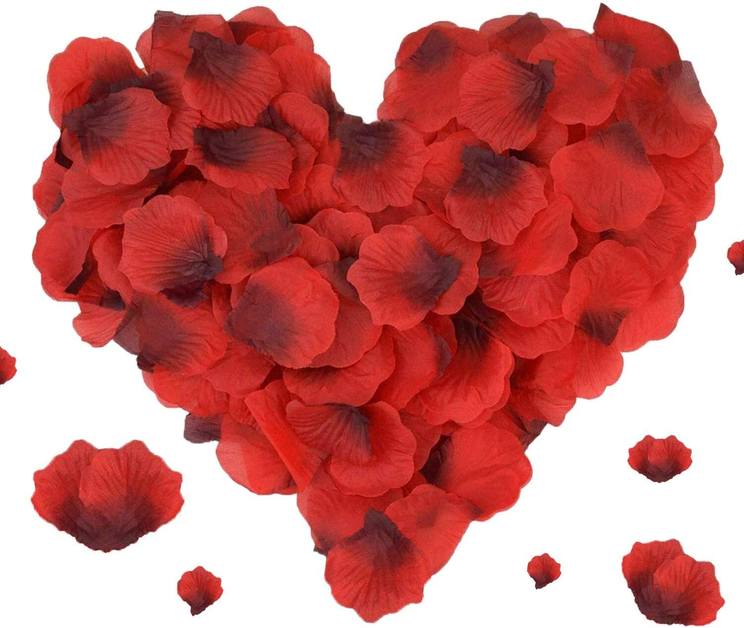 Red Silk Rose Petals Artificial Flower Petals Wedding Decoration ...
