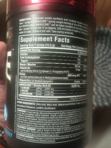 ALLMAX Amino core BCAA Powder, Post-Workout Recovery, Blue Raspberry ...