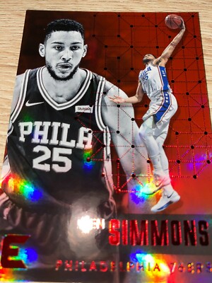 2017-18 PANINI ESSENTIALS BEN SIMMONS BASKETBALL RARE RED CARD #106🏀💥 ...