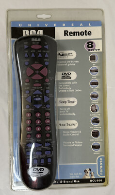 RCA Universal Remote, RCU800, New, Sealed, Thomson DVD Sleep Timer 8 ...
